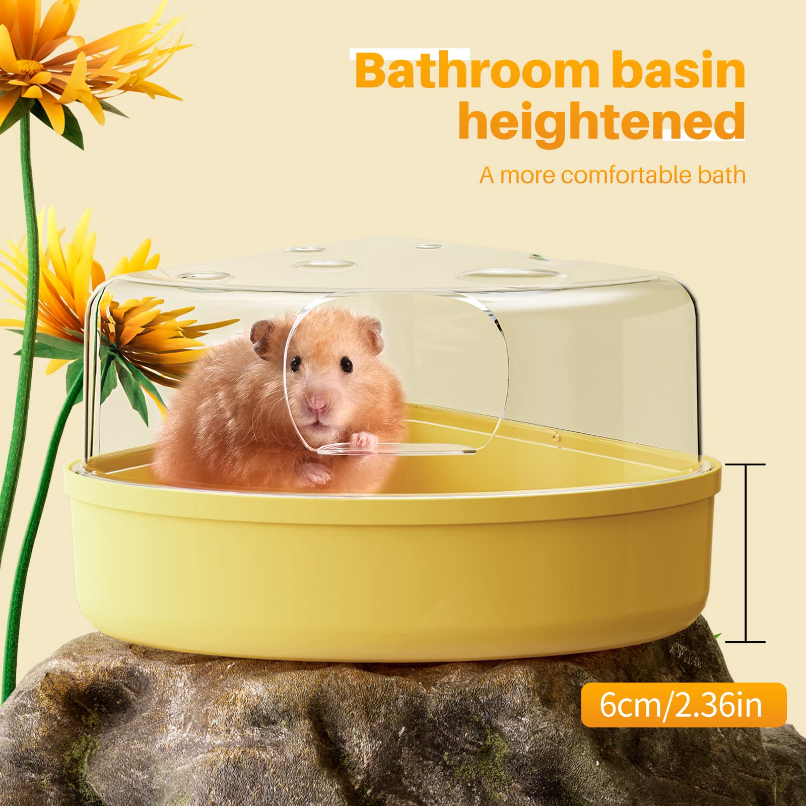Snapklik.com : BUCATSTATE Hamster Sand Bath Box - Transparent Critters ...