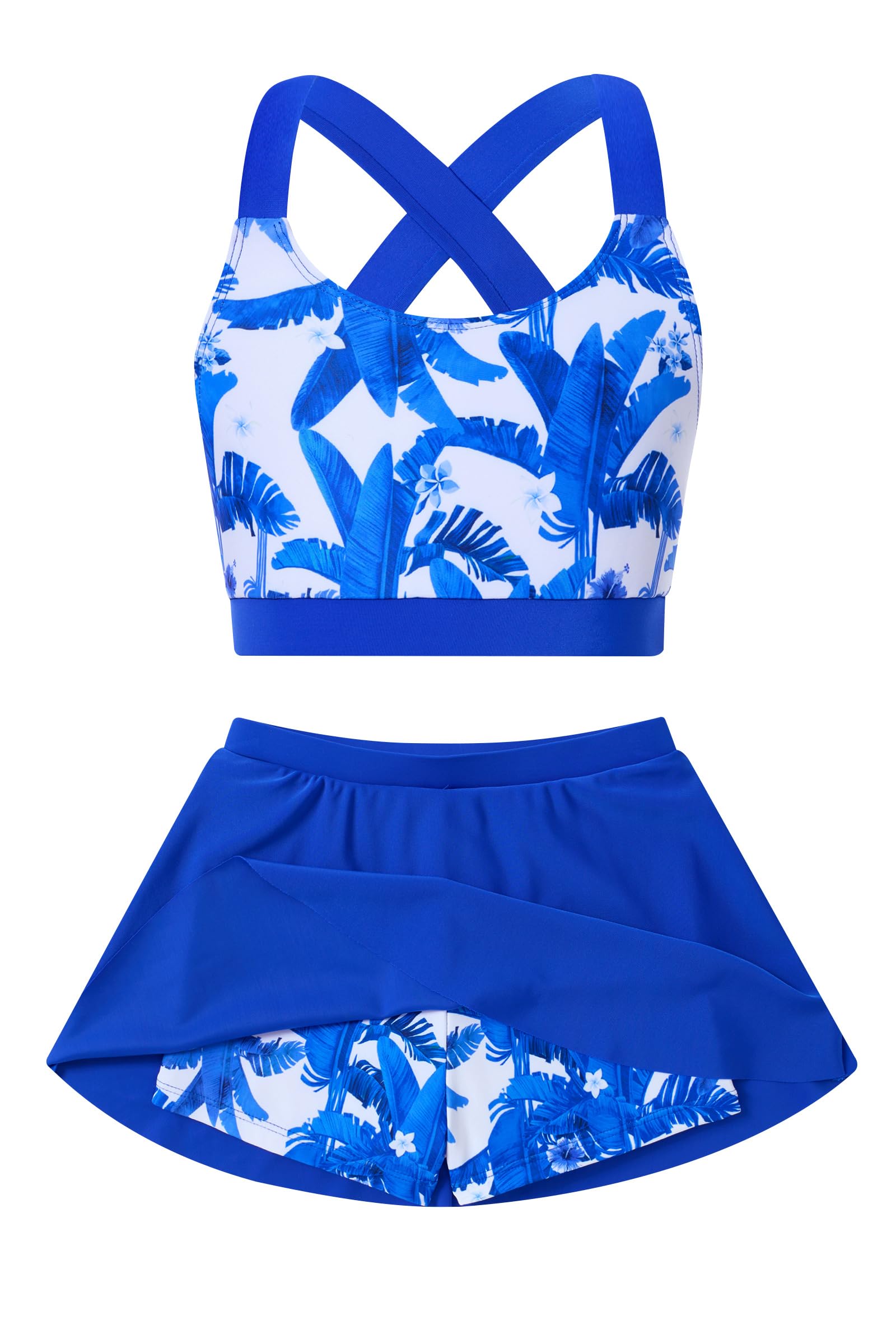 Snapklik.com : Cutemile 2 Piece Bathing Suit For Girls Size 9 Palm Tree ...