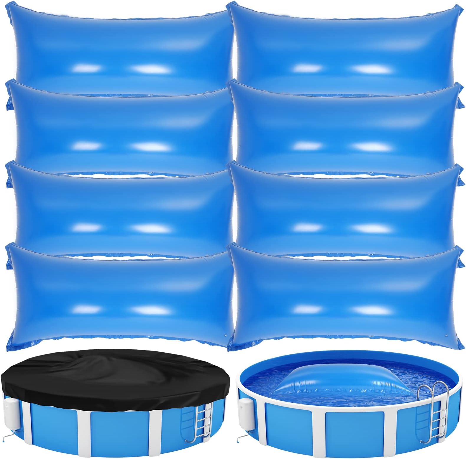 Amazon.com : Sintuff 8 Pack 4 x 8 ft Pool Pillow for Above Ground Pools ...