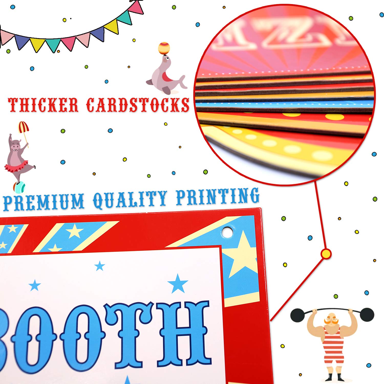 Buy Circus Carnival Birthday Party Directional Signs, Large Size 15 ...