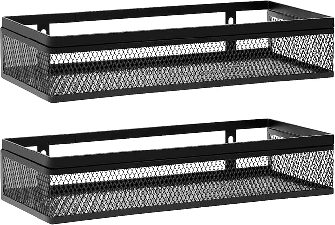 Amazon.com: ﻿Wetheny Hanging Wall Mount Storage Baskets with Adhesive ...