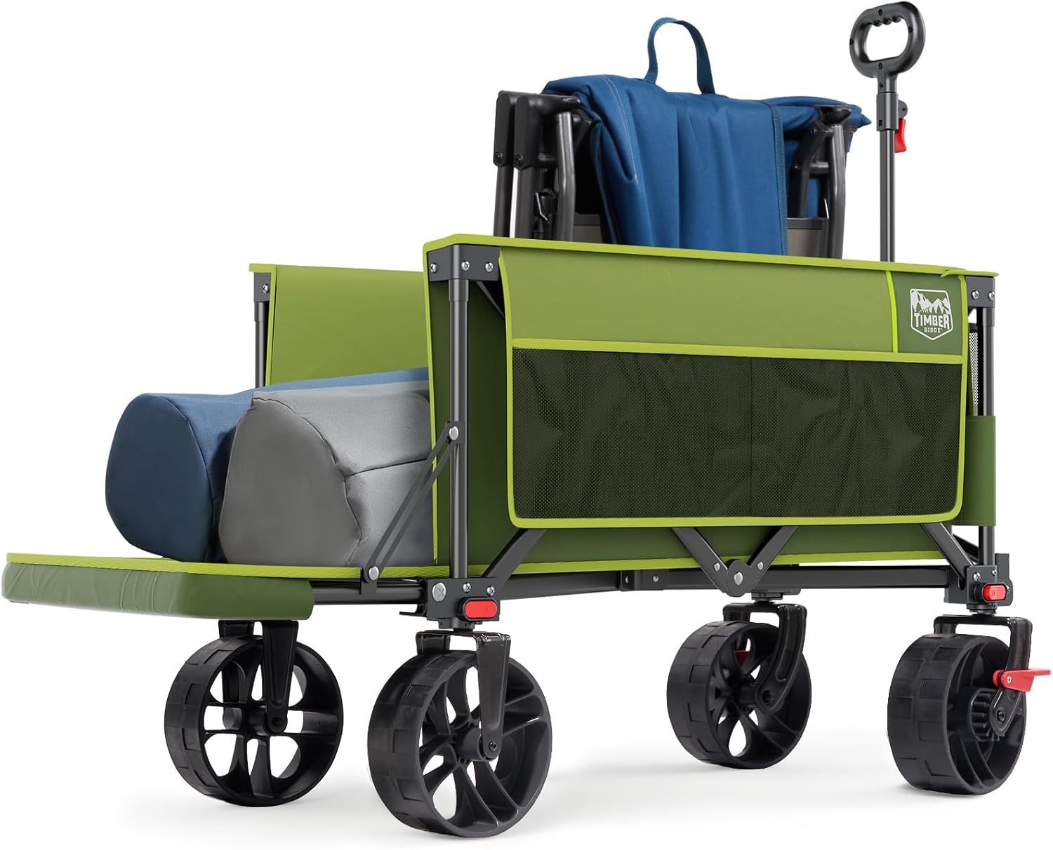 Amazon.com : Timber Ridge 47" L Collapsible Wagon with Tailgate & Brake ...