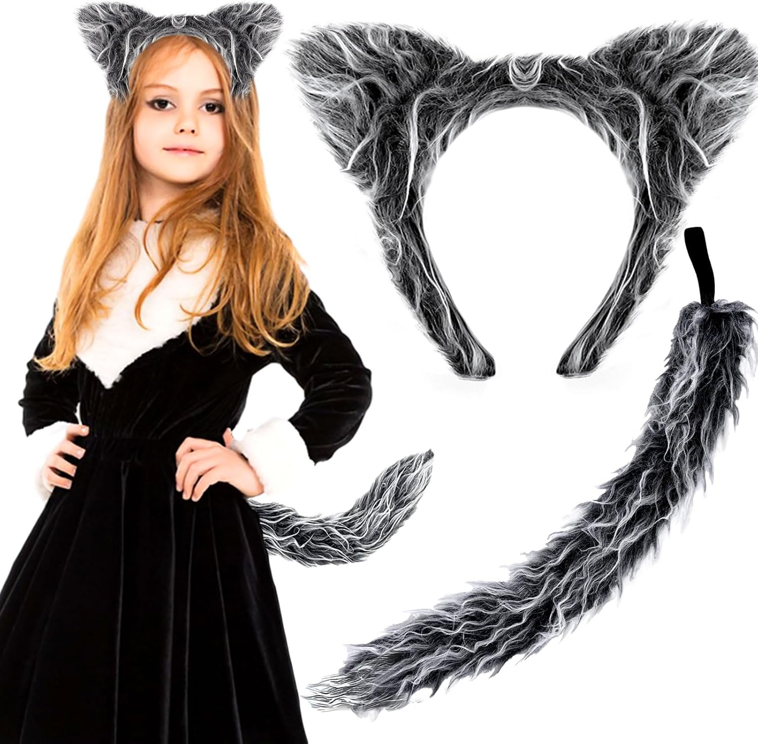 Amazon.com: NinkyNonk 2 PCS Halloween Wolf Costume Kits Includes Wolf ...