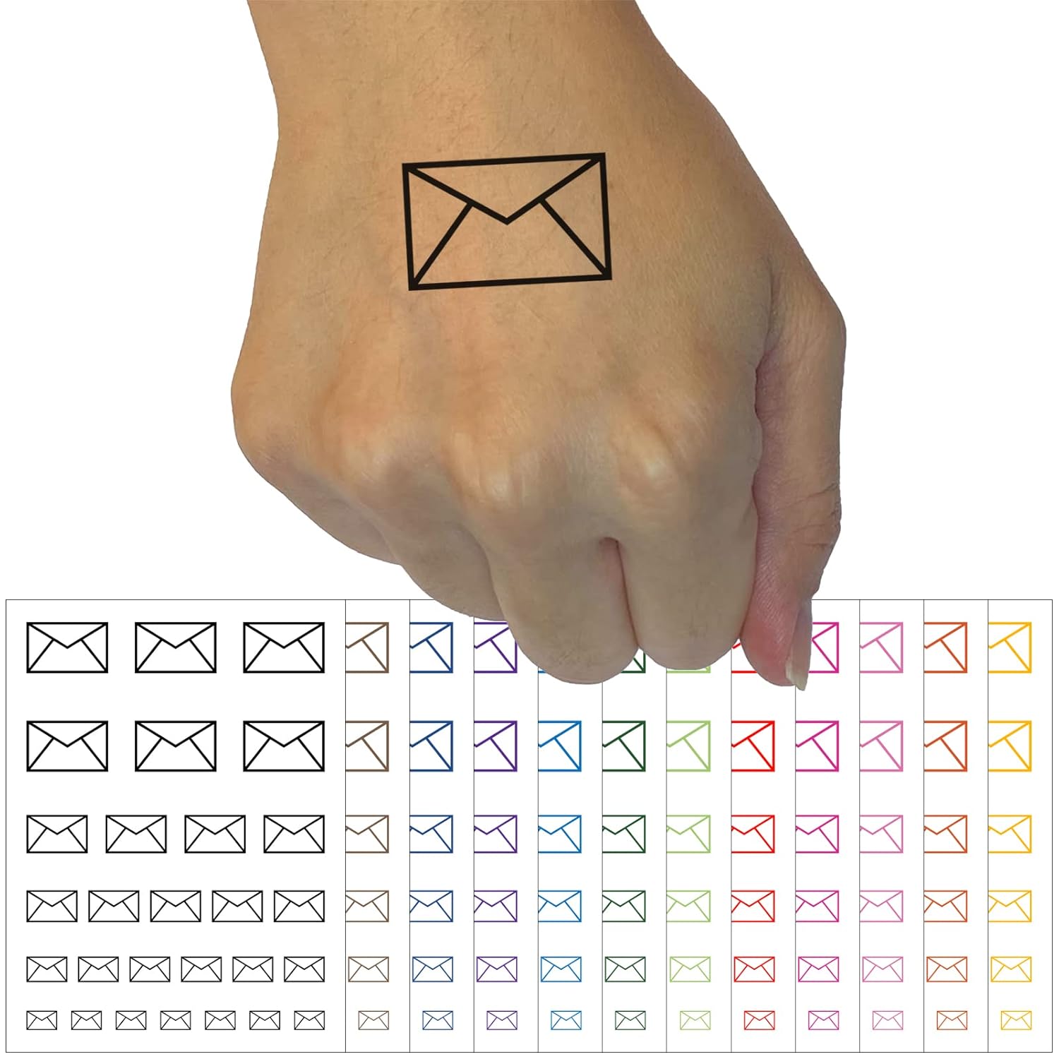 Amazon.com : Envelope Mail Temporary Tattoo Water Resistant Fake Body ...