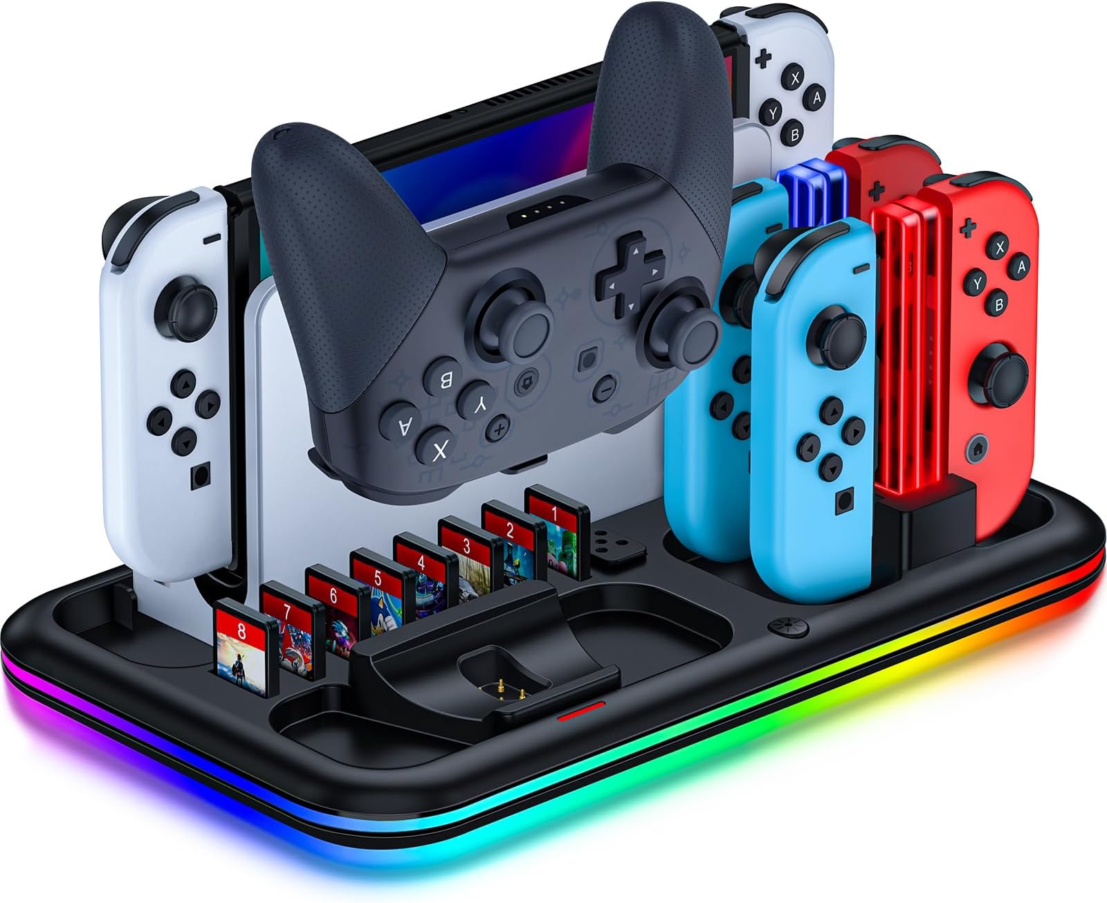 AXYBCOOL RGB Switch Charger Dock for Nintendo Switch/Switch Lite/OLED ...