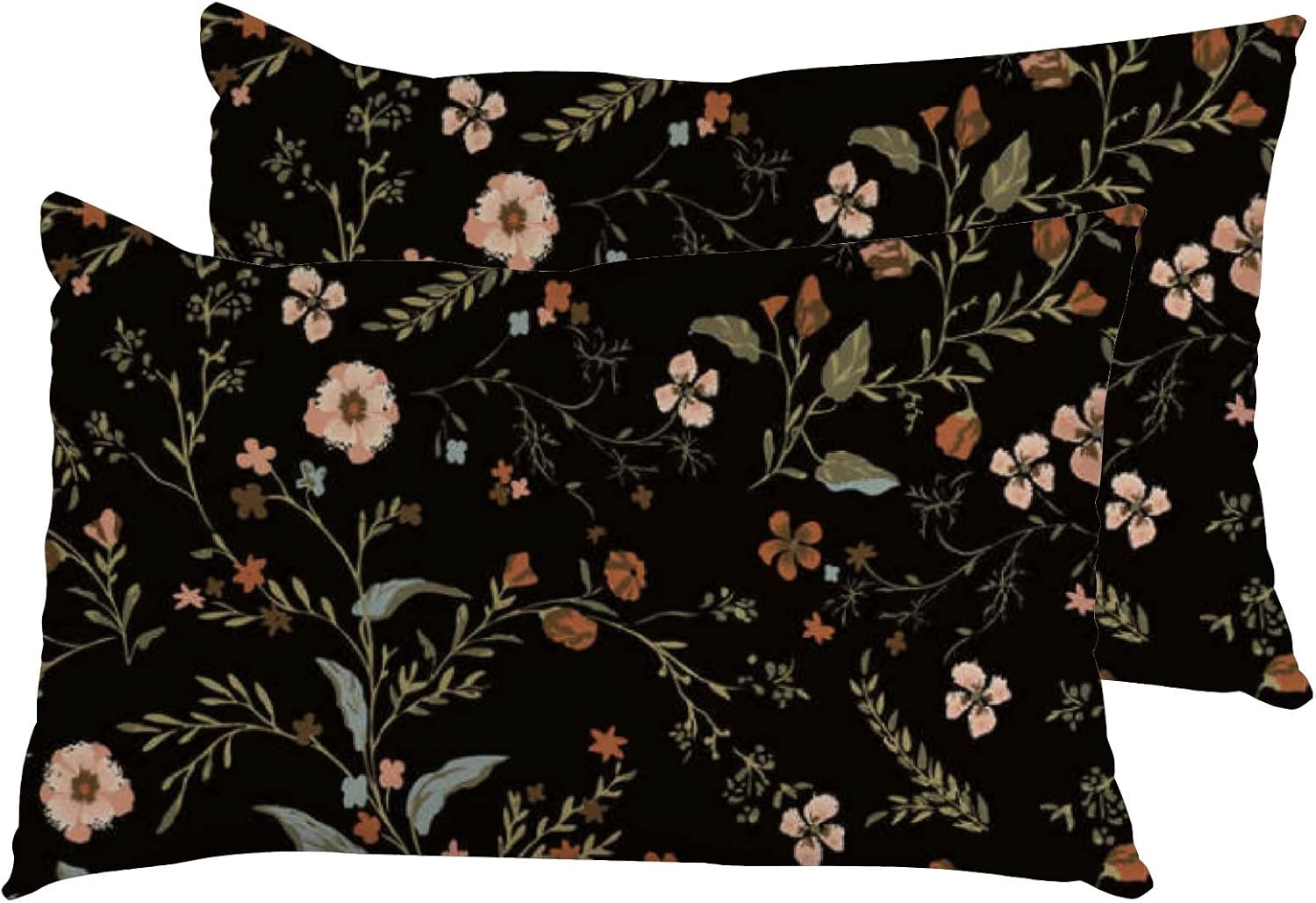 Amazon.com: Pillowcase Set of 2 Floral Flowers Vintage Branches Country ...