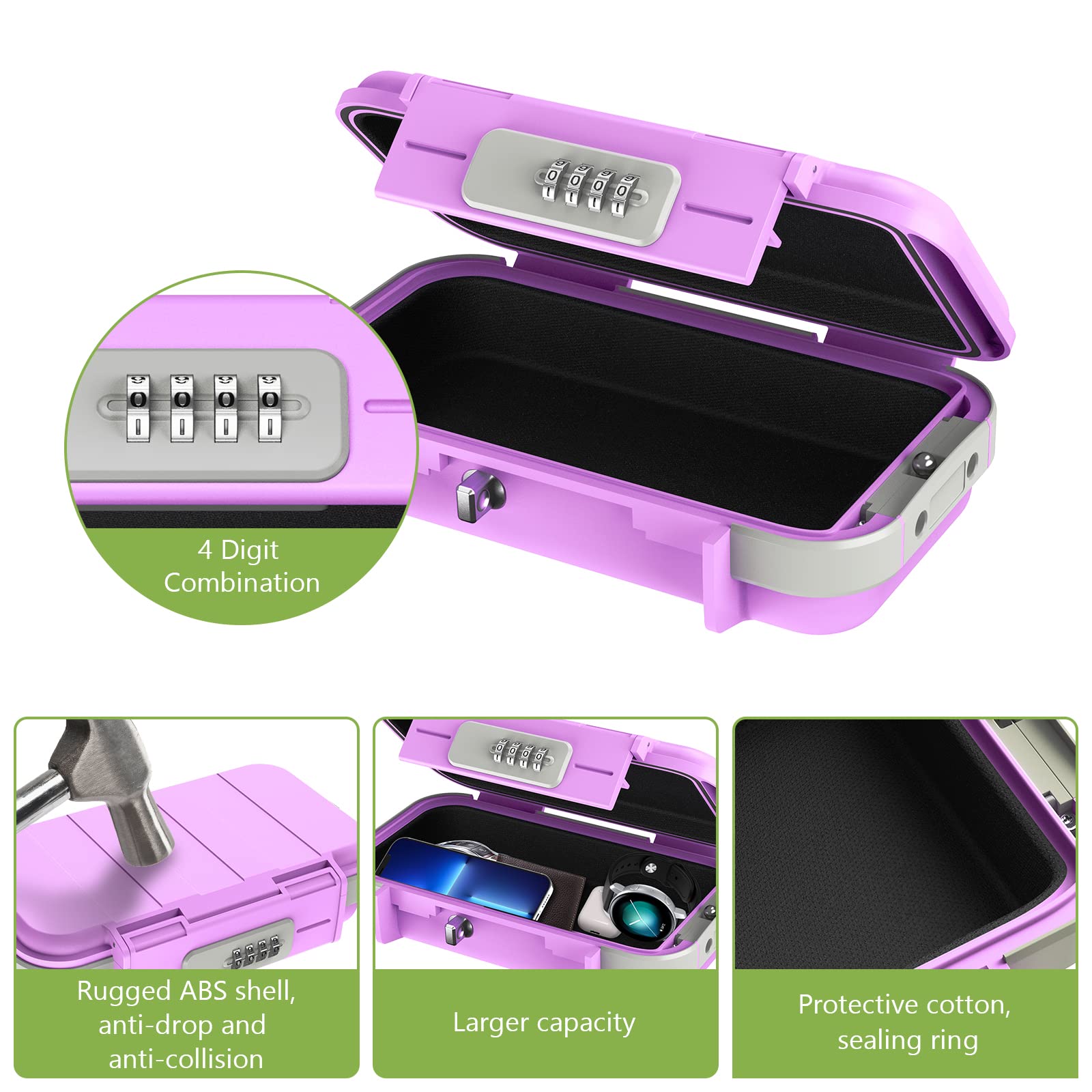 Snapklik.com : KeeKit Portable Combination Lock Box, Proof Water ...