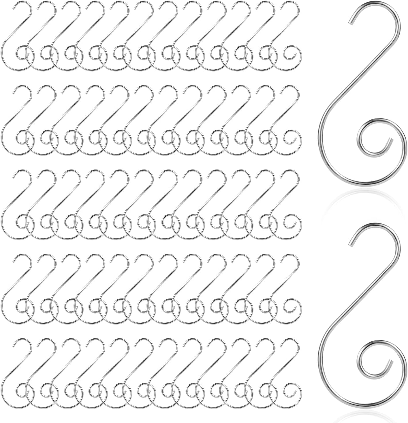 SAVITA 100pcs Ornament Hooks Christmas Tree, Christmas Hooks Christmas ...