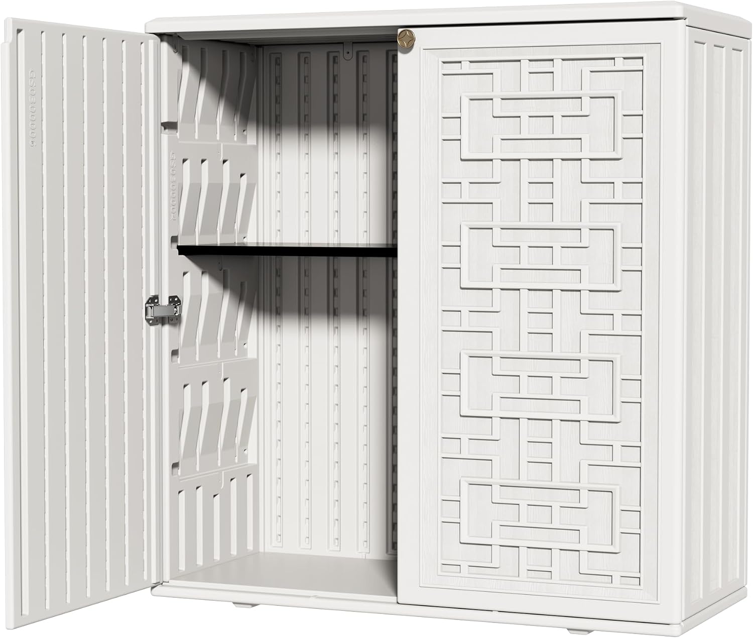 Amazon.com : ZZM HDPE Outdoor Storage Shed, Outdoor Plastic Storage ...