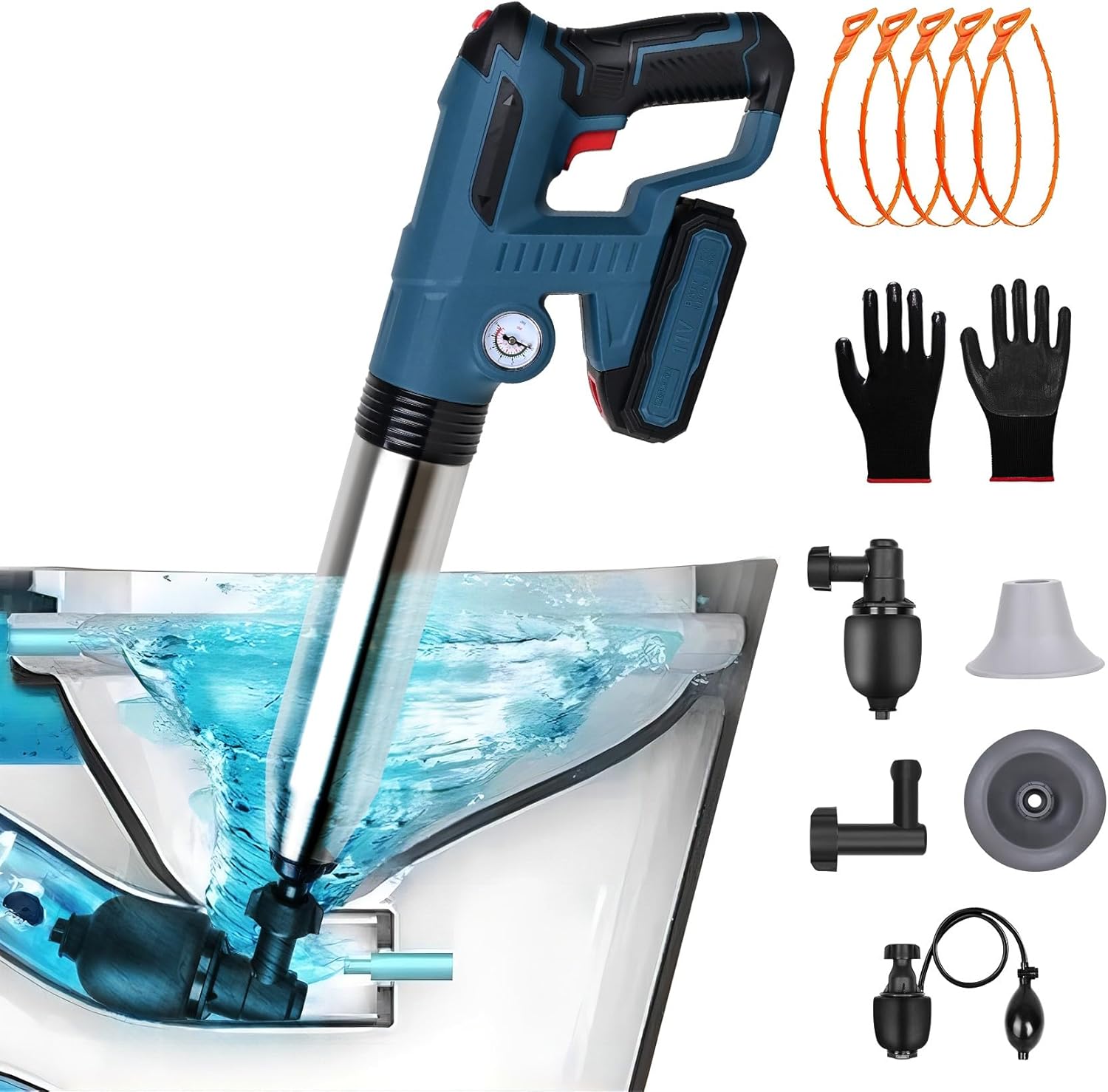 Amazon.com: Electric Toilet Plungers Set,Toilet Plunger Heavy Duty High ...