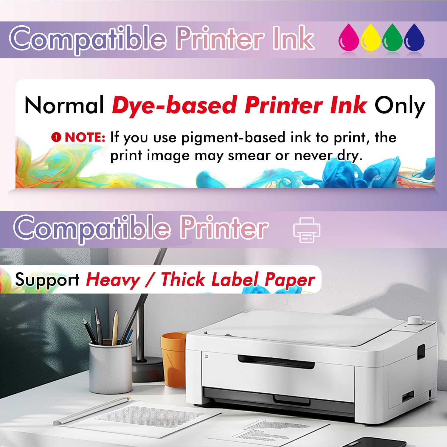 Koala Printable Vinyl Sticker Paper for Inkjet Printers - 100 Sheets ...