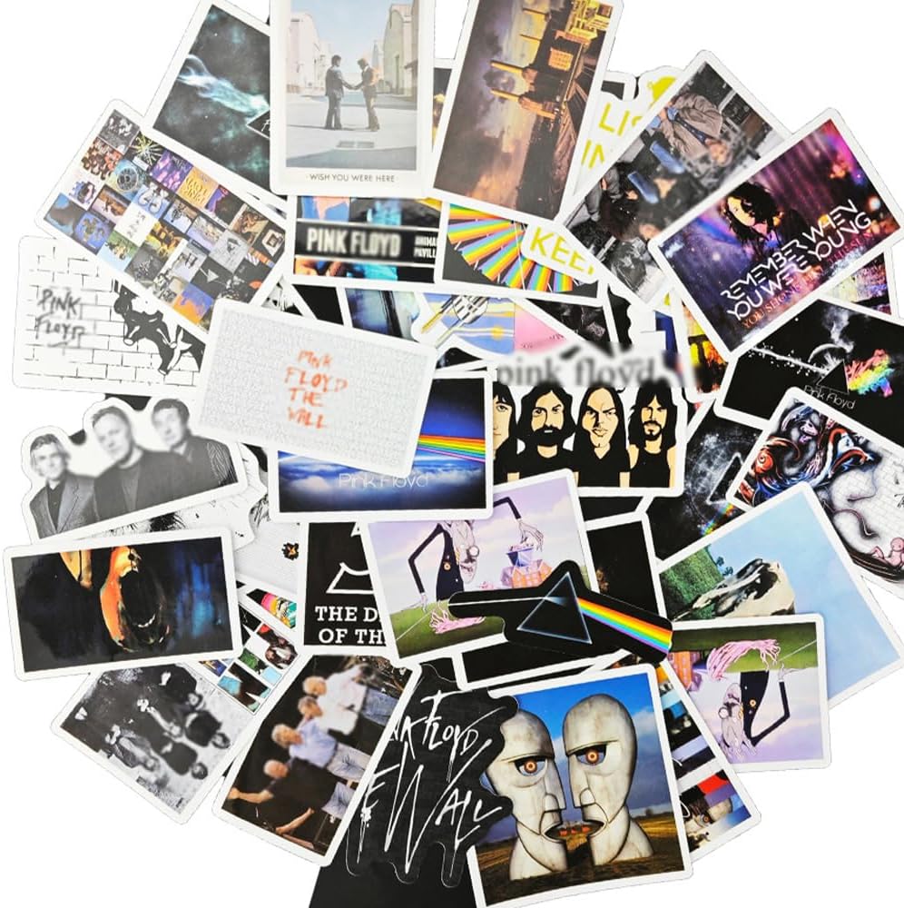 Amazon.com: Rock and Roll Stickers 40 Pcs Pink-floyeds Band Stickers ...