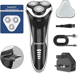 SweetLF Electric Razor for Men, with 3 Replacement Blades, 1 Quick ...