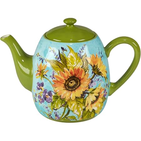 Amazon.com | Certified International Sunflower Fields 40 oz. Teapot ...