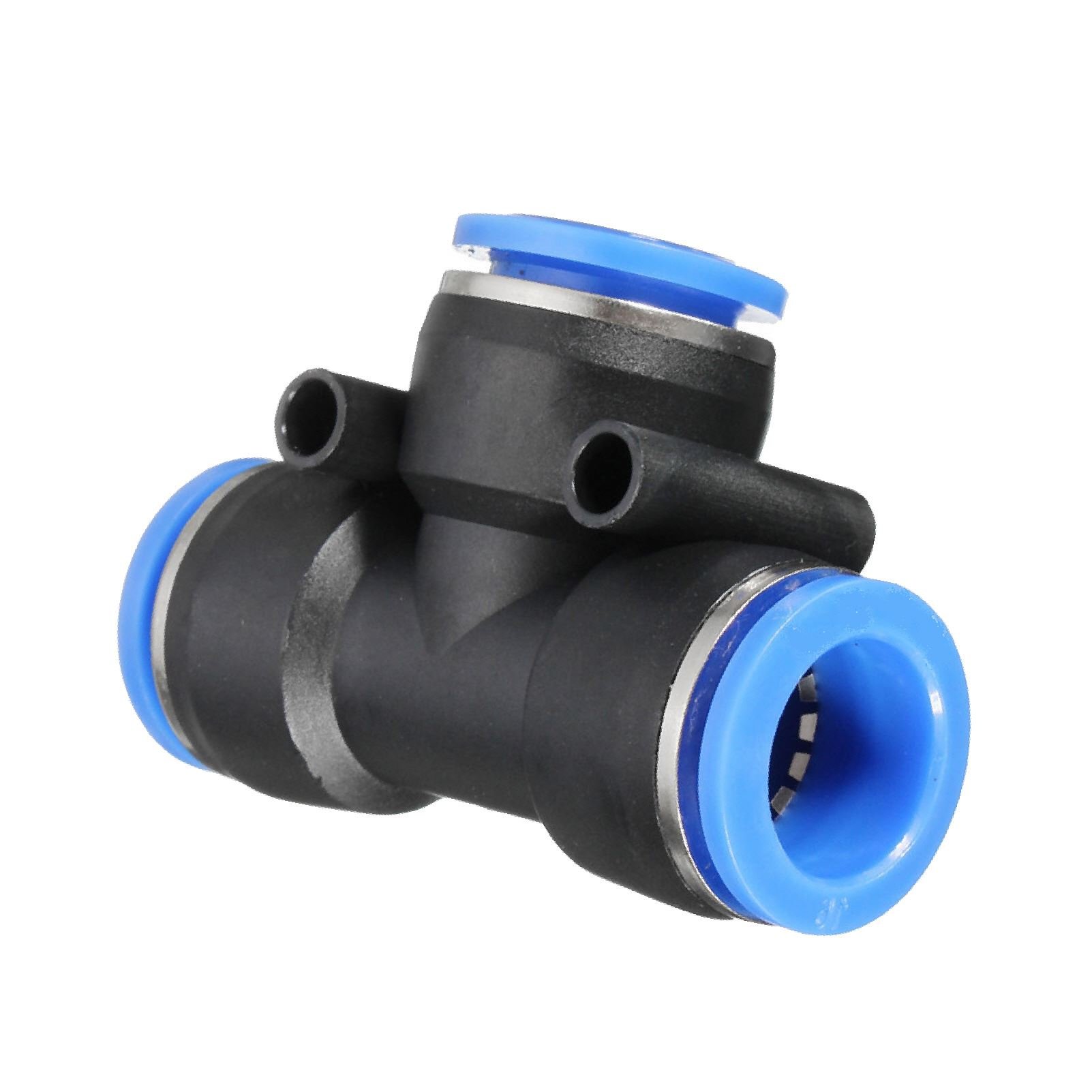 2 x T Piece Connectors 10mm Speed Push Fit for Pneumatic Air, Water ...