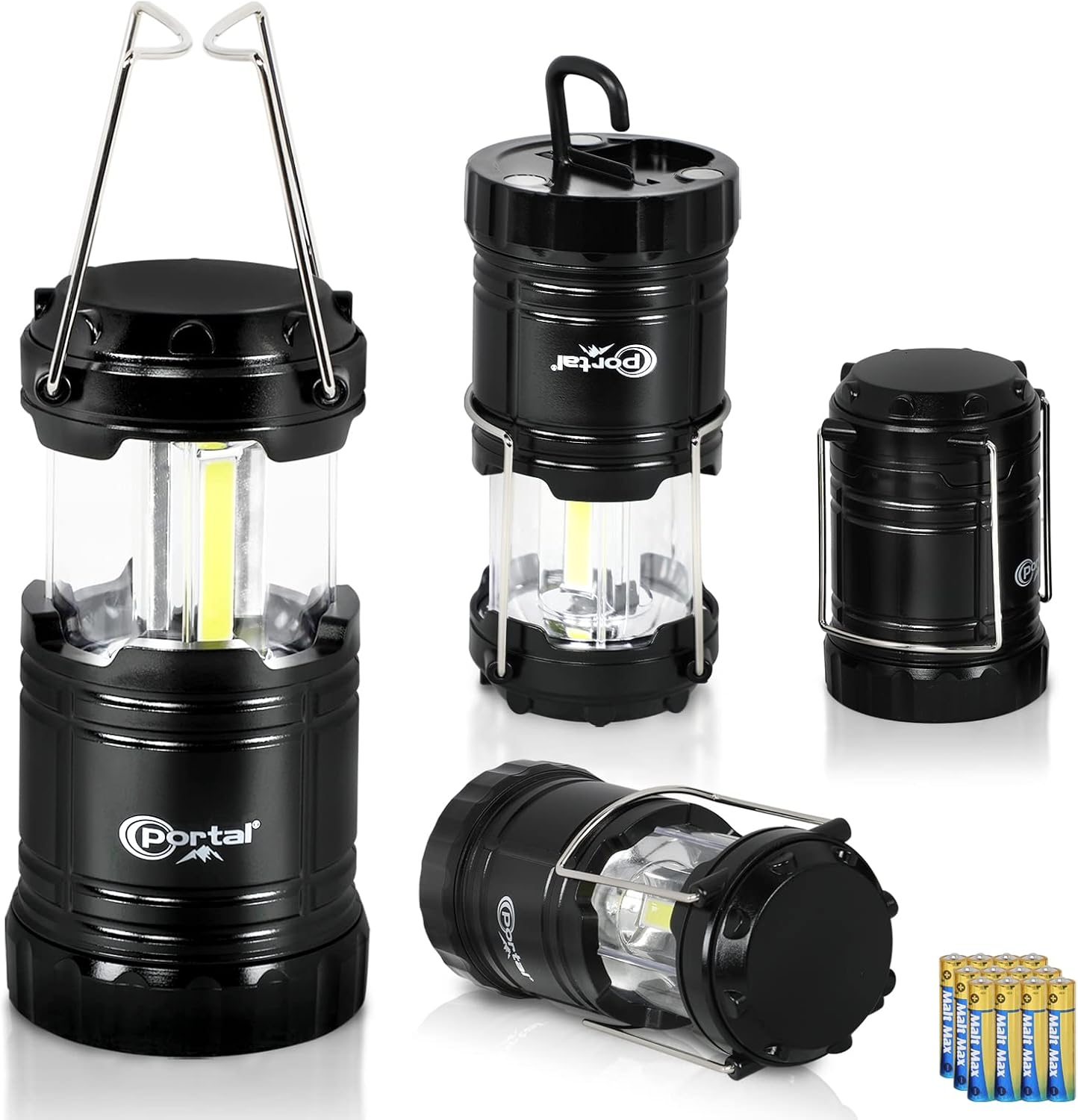 Amazon.com: PORTAL 4 Pack Collapsible Camping Lantern, Portable Camping ...