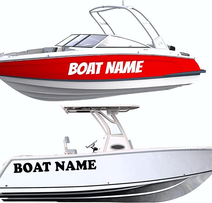 1060 Graphics - Make Your Own Boat Name (Any Size, Any Color) Vinyl ...