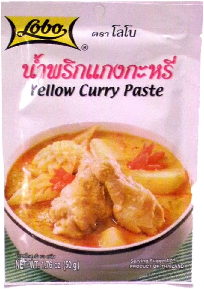 Amazon.com : Lobo Yellow Curry Paste 1.76 Oz (Pack of 3) : Curry Sauces ...
