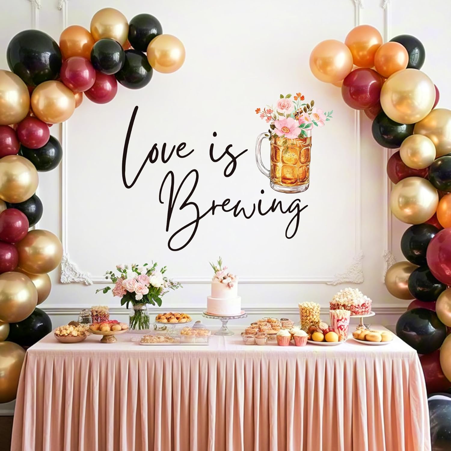 Amazon.com: Love Is Brewing Bridal Shower Decorations - TrinhGuo Love ...