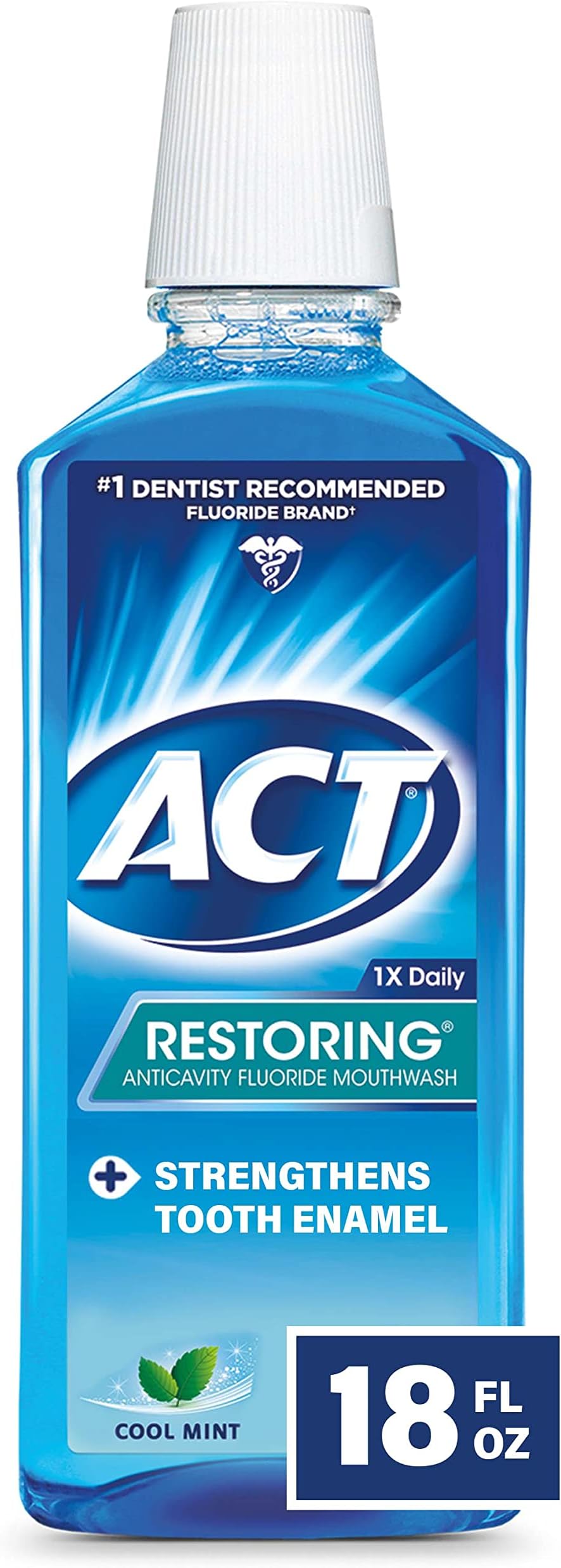 Amazon.com: ACT Anticavity Fluoride Mouthwash, Mint, Alcohol Free, 18 ...
