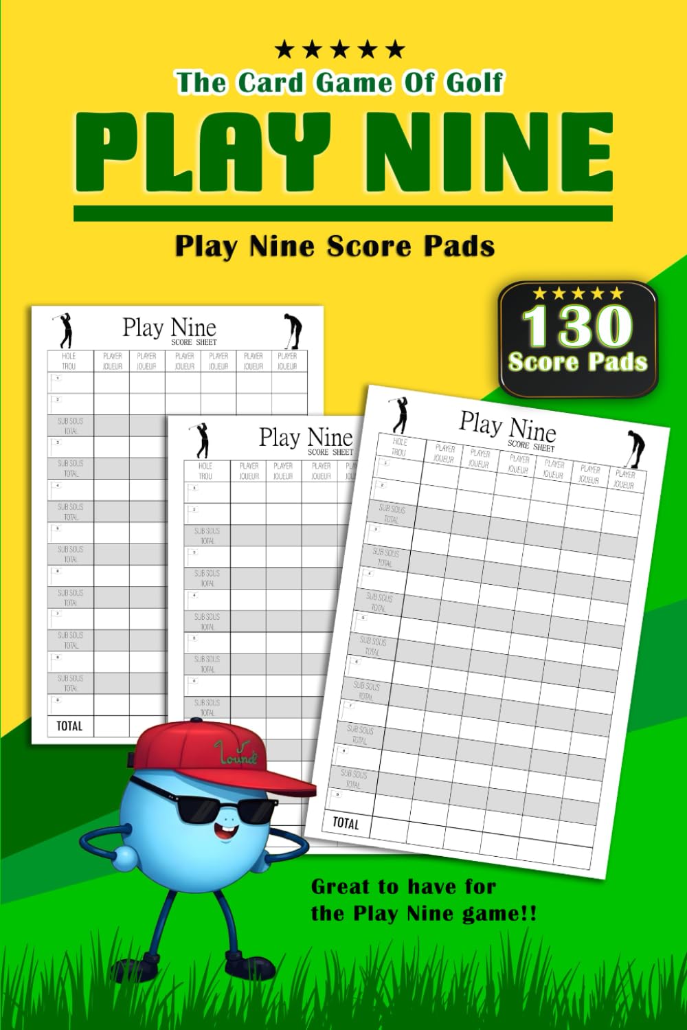 Play Nine Score Pads: Simple Scorebook for Play 9 Golf Games with 130 ...