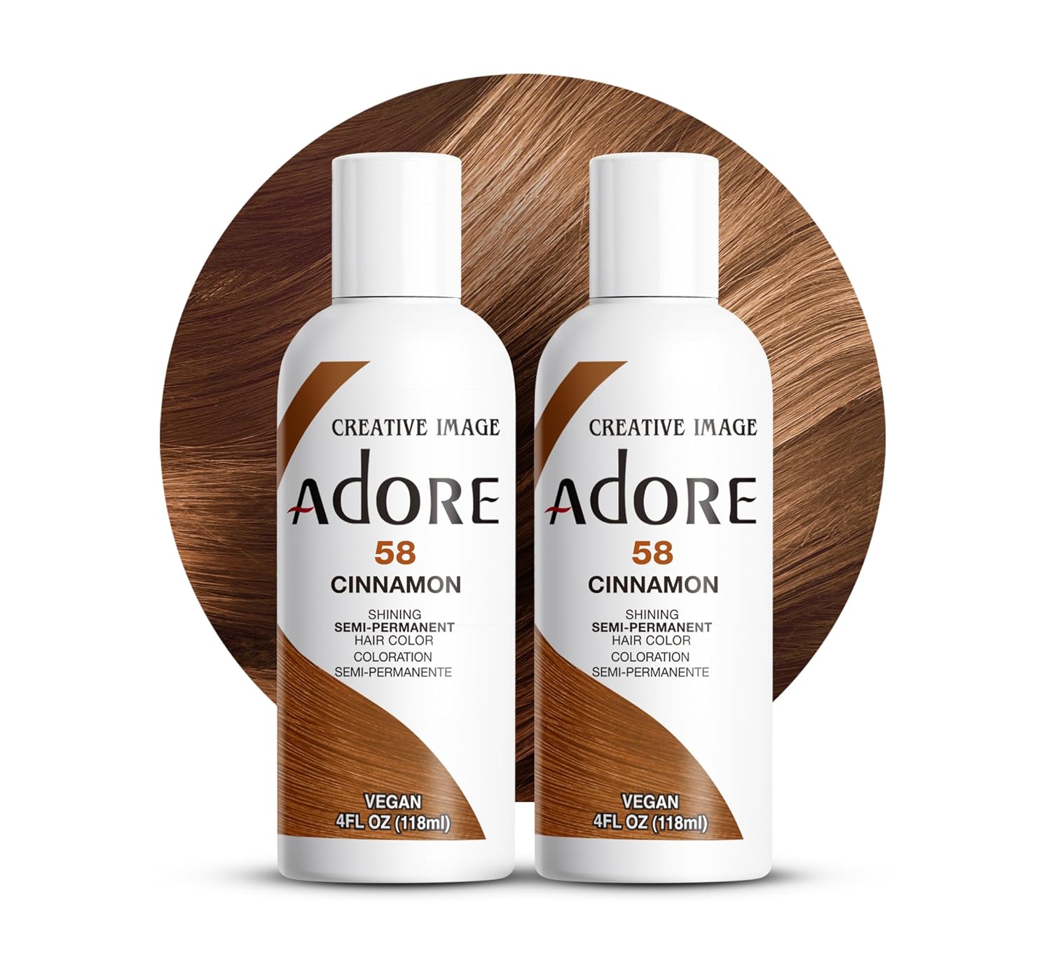 Amazon.com : Adore Semi Permanent Hair Color (058 Cinnamon) | Vegan ...