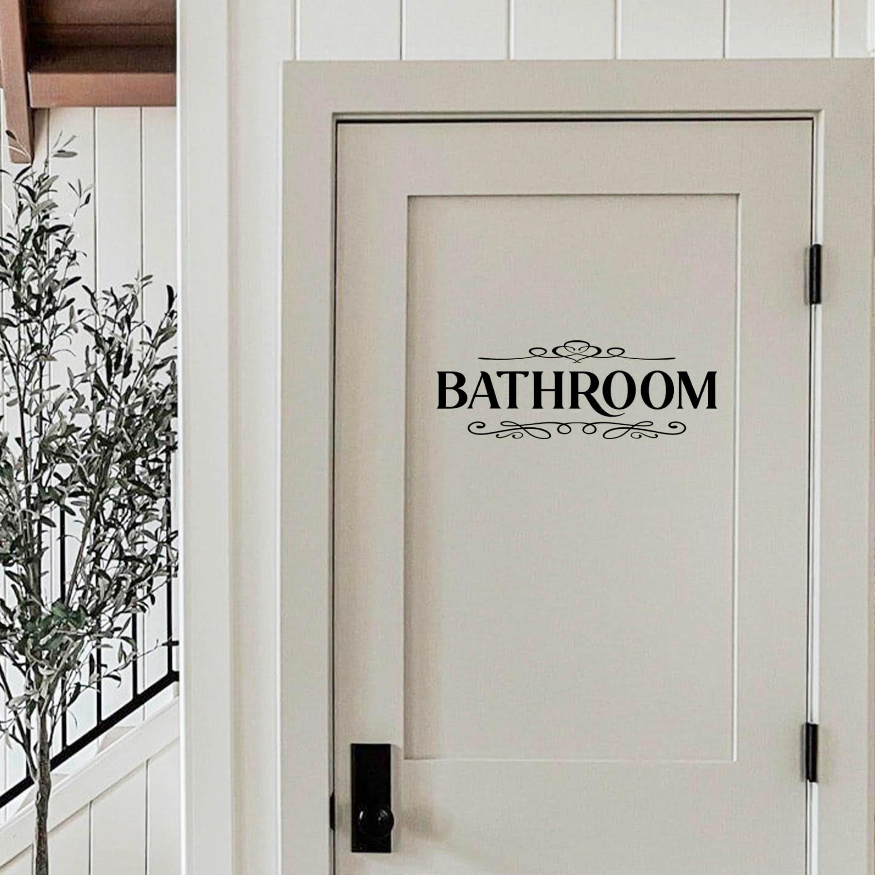Amazon.com: Bathroom Vinyl Wall Decal Door Decals Wall Decor, Bathroom ...