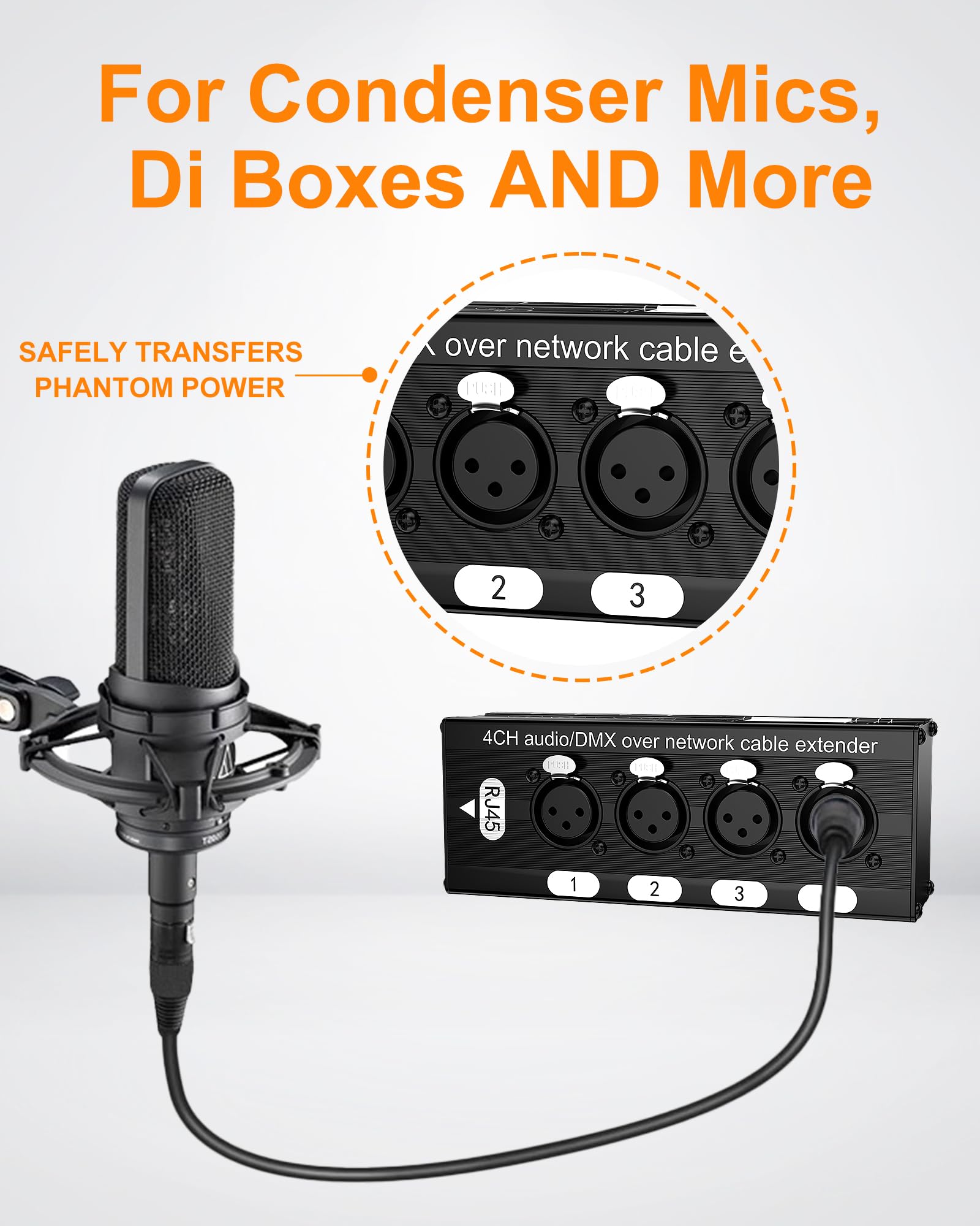 Snapklik.com : Vandesail XLR Snake, 4 Channel 3 Pin Multi Network XLR ...