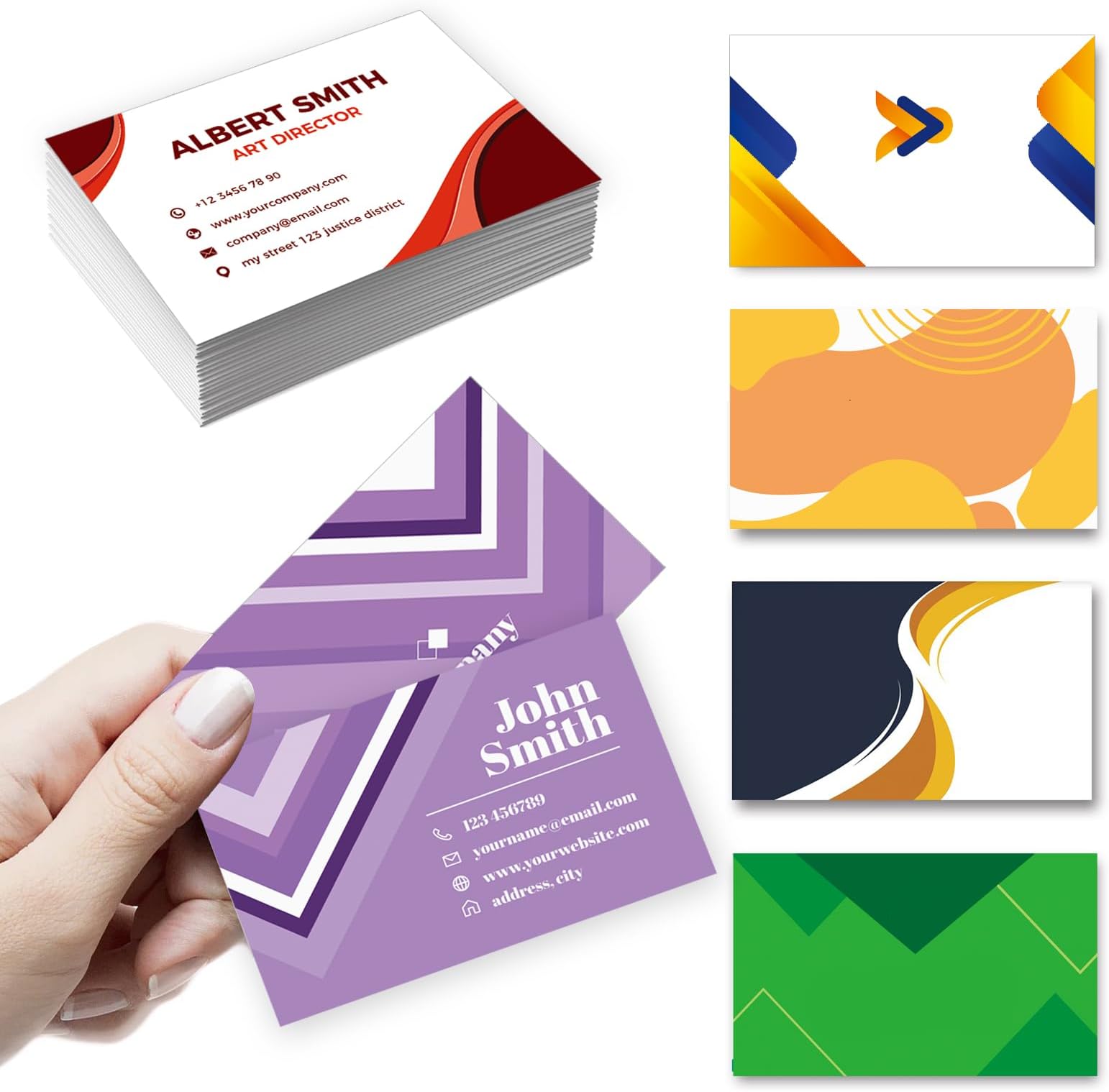 Amazon.com : Custom Business Cards Customized Business Cards Double ...