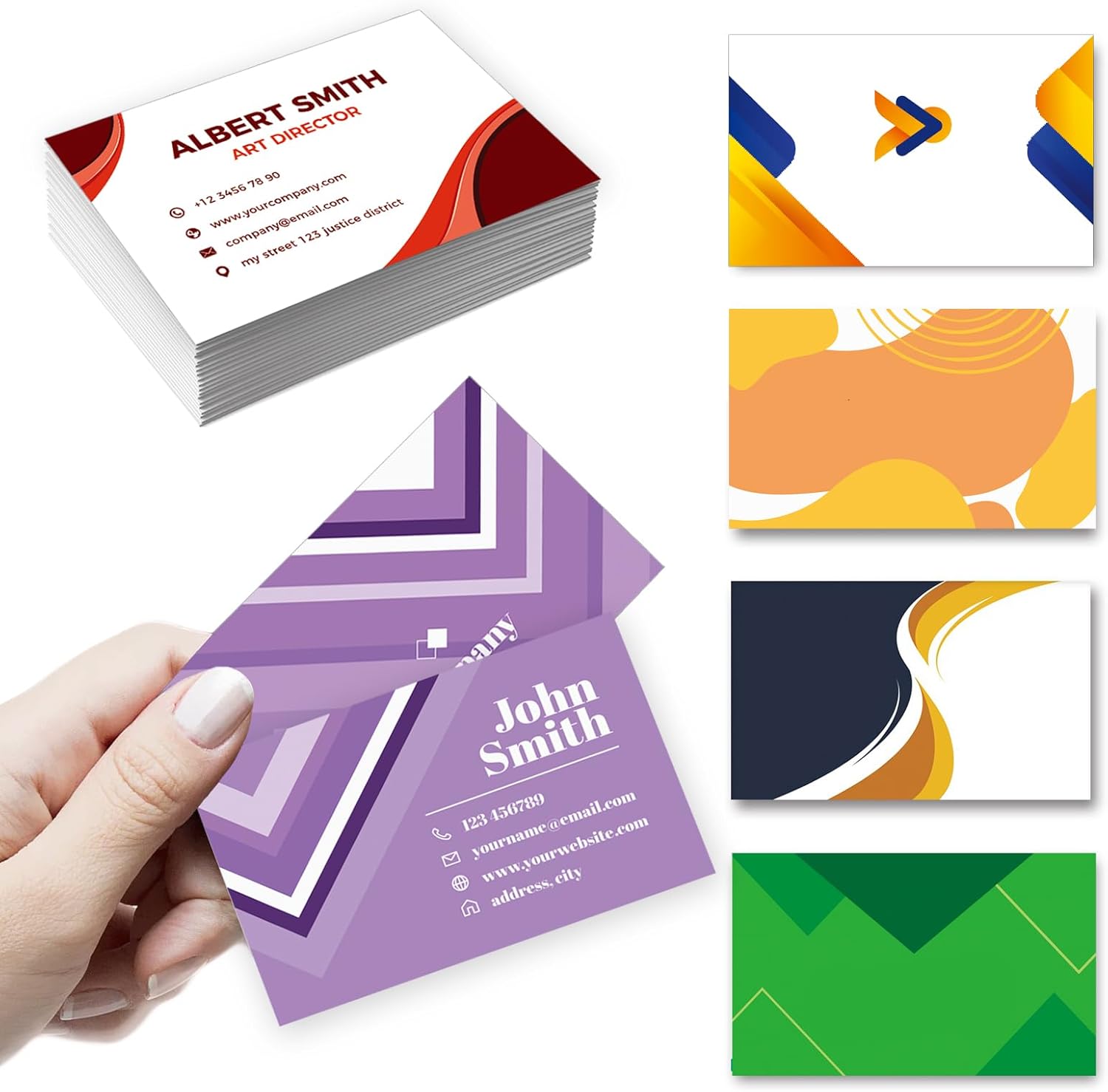 Amazon.com : Custom Business Cards Customized Business Cards Double ...