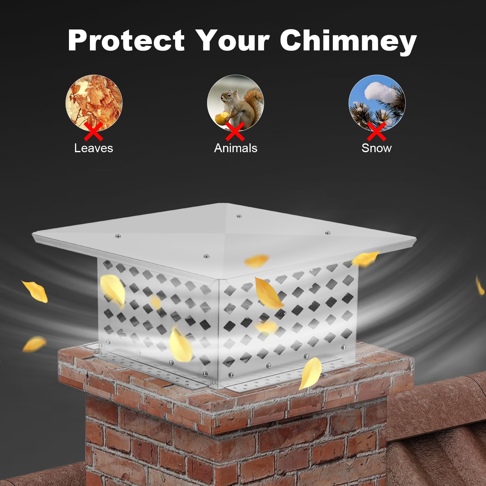 Spark Arrestor Chimney Cap Outside Roof Rain Cap,Chimney Cap,Stainless ...