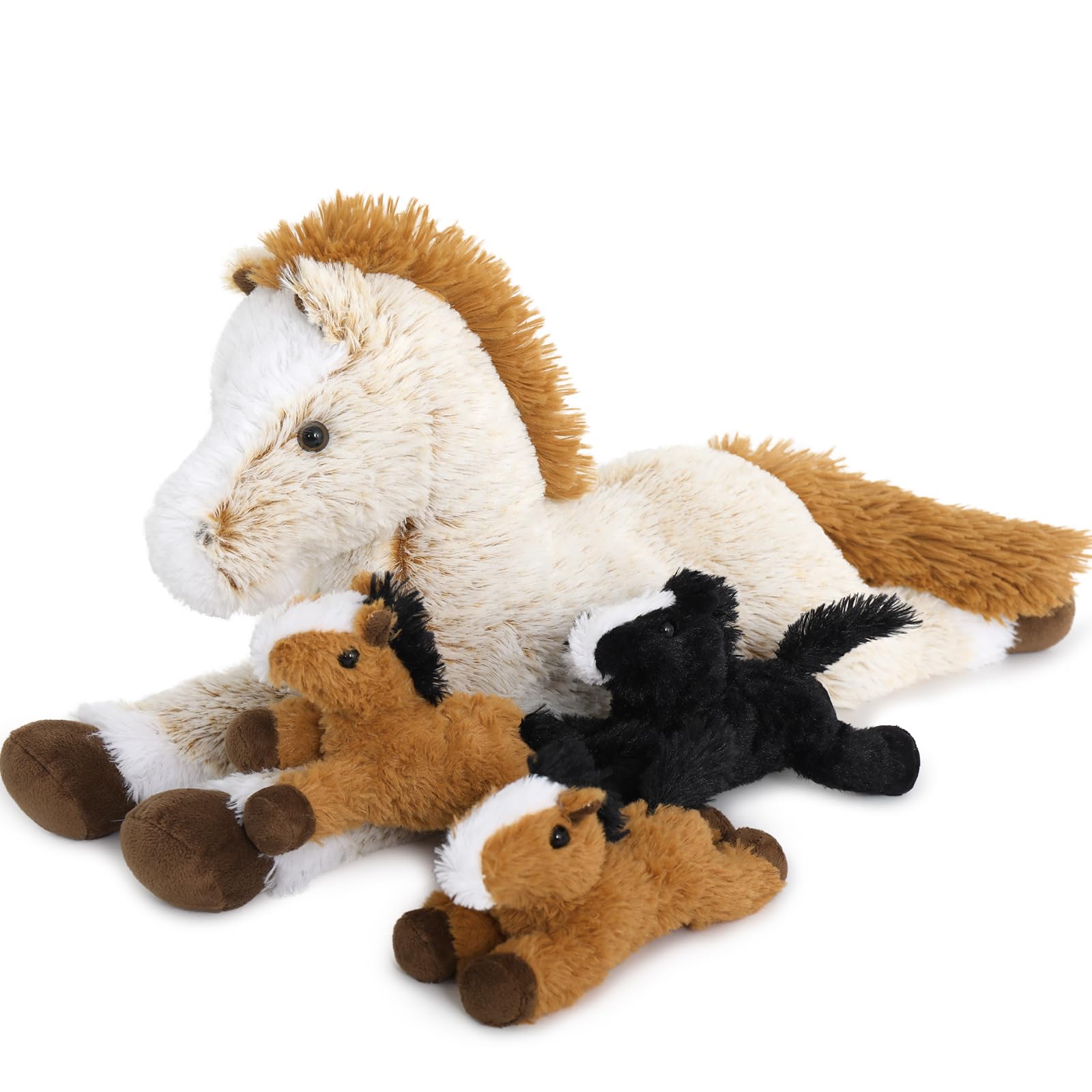 Amazon.com: Muiteiur 4 Pcs Horse Stuffed Animal Set, 21inch Large ...