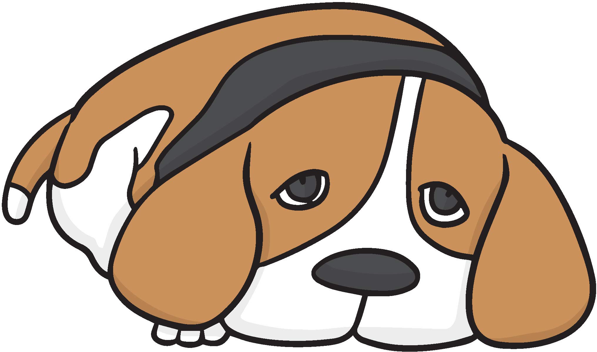 Cartoon Sad Beagles Face