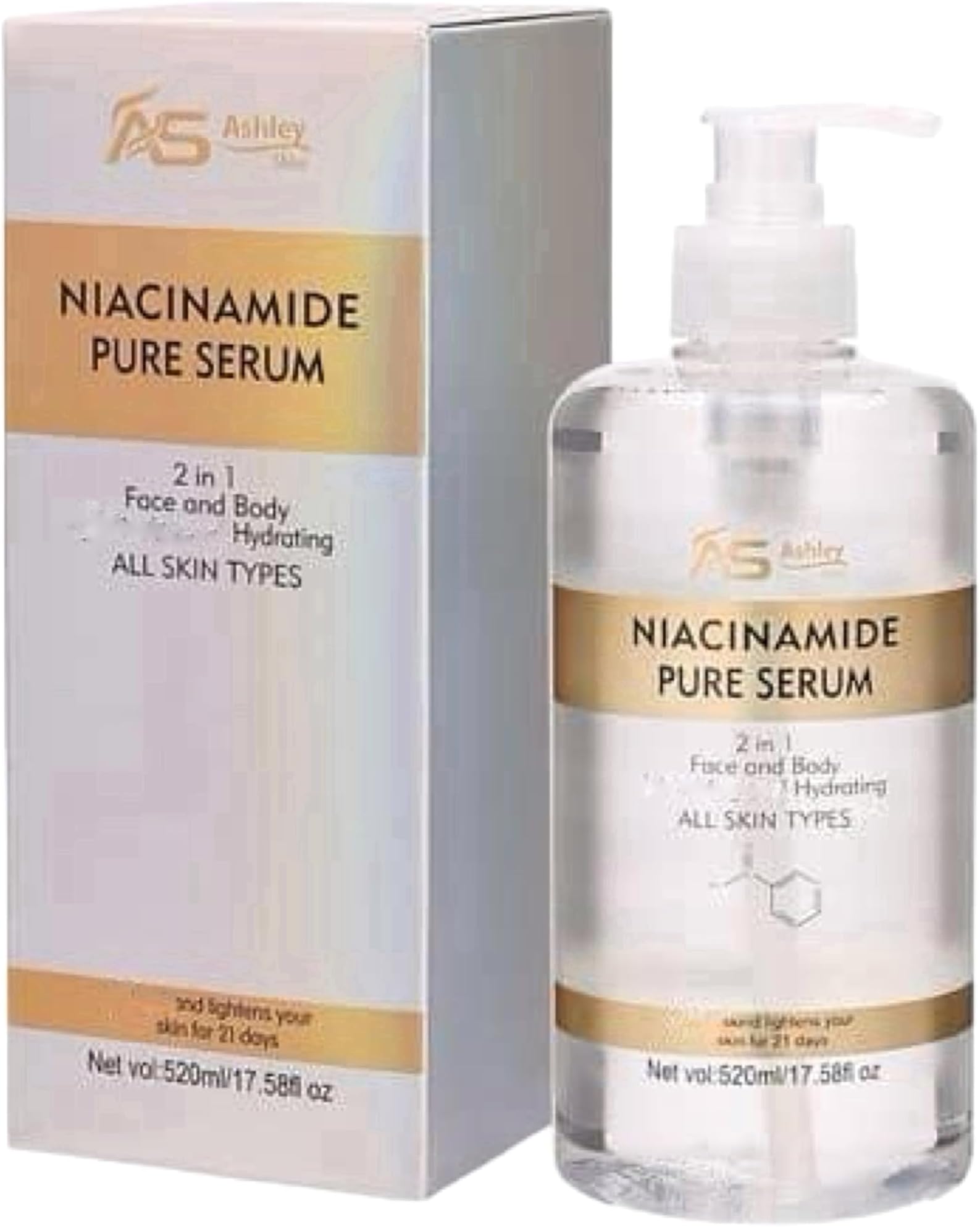 Amazon.com: Generic Ashley Shine NIACINAMIDE Pure Serum 2 in 1 for Face ...