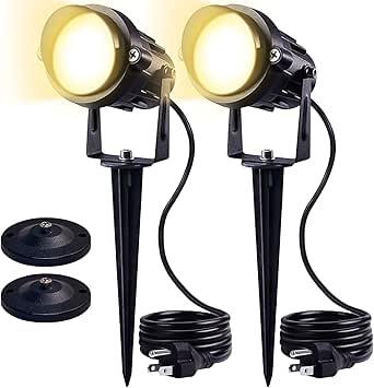 Outdoor Spotlight, 7W 110V Landscape Lighting, IP66 Waterproof LED Spot ...