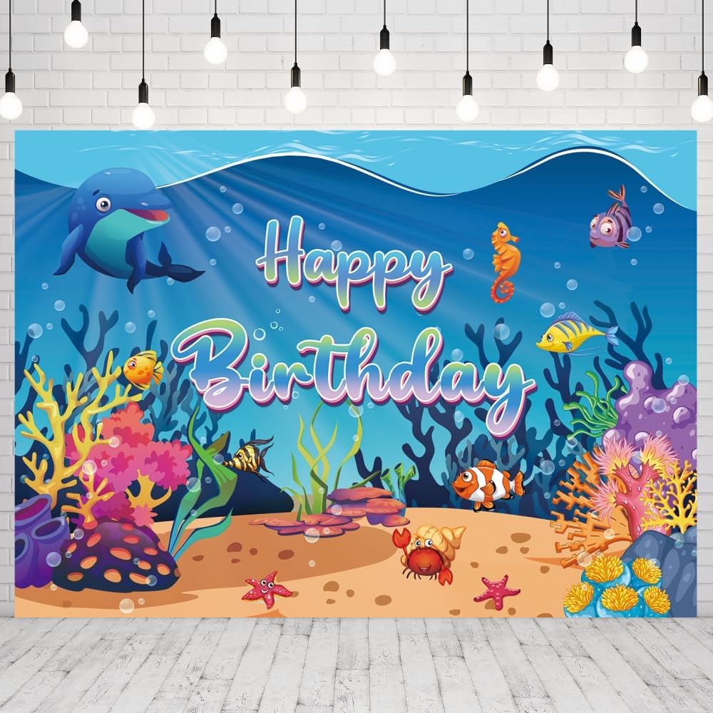 Amazon.com : INRUI Under The Sea Photography Background Ocean Animal ...