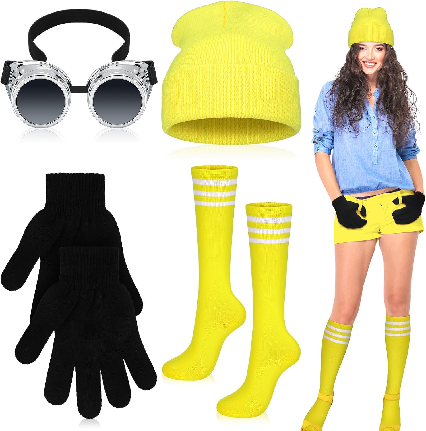 Amazon.com: Janmercy 4 Pcs Halloween Costume Accessories Includes ...