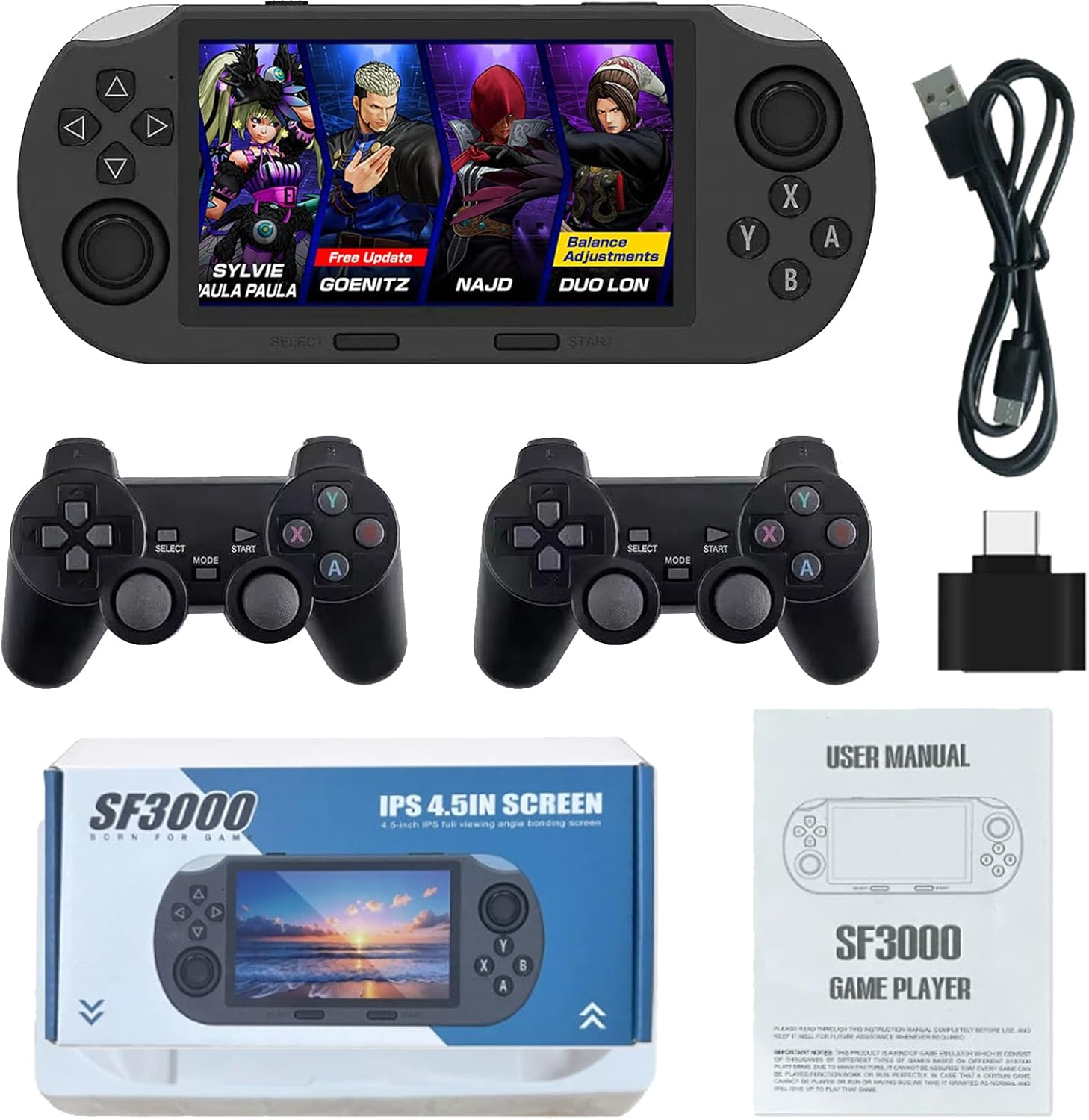 Amazon.com: SF3000 Handheld Console, SF3000 Portable Handheld HD Gaming ...