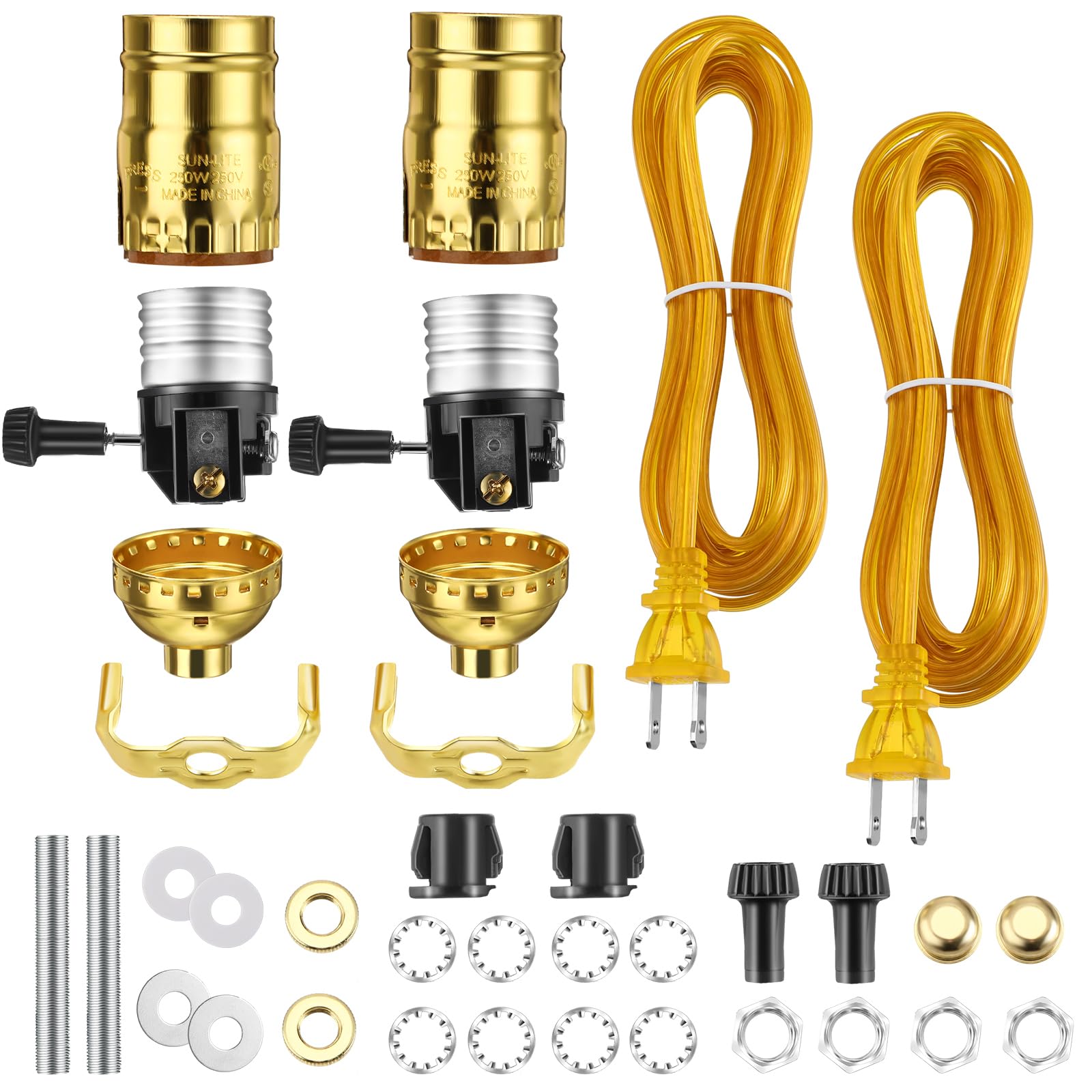 Zonon 2 Packs Lamp Repair Kit, Floor Lamp Rewire Kit, Lamp Parts Lamp ...