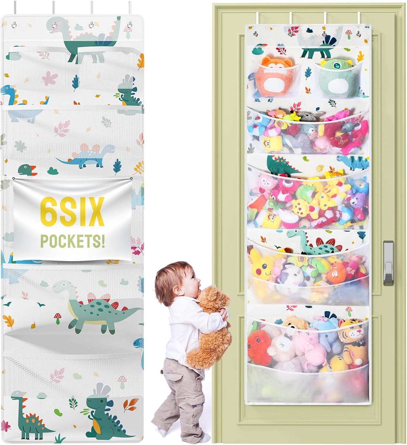 Amazon.com: Yecaye Stuffed Animal Storage, Hanging Organizer for ...