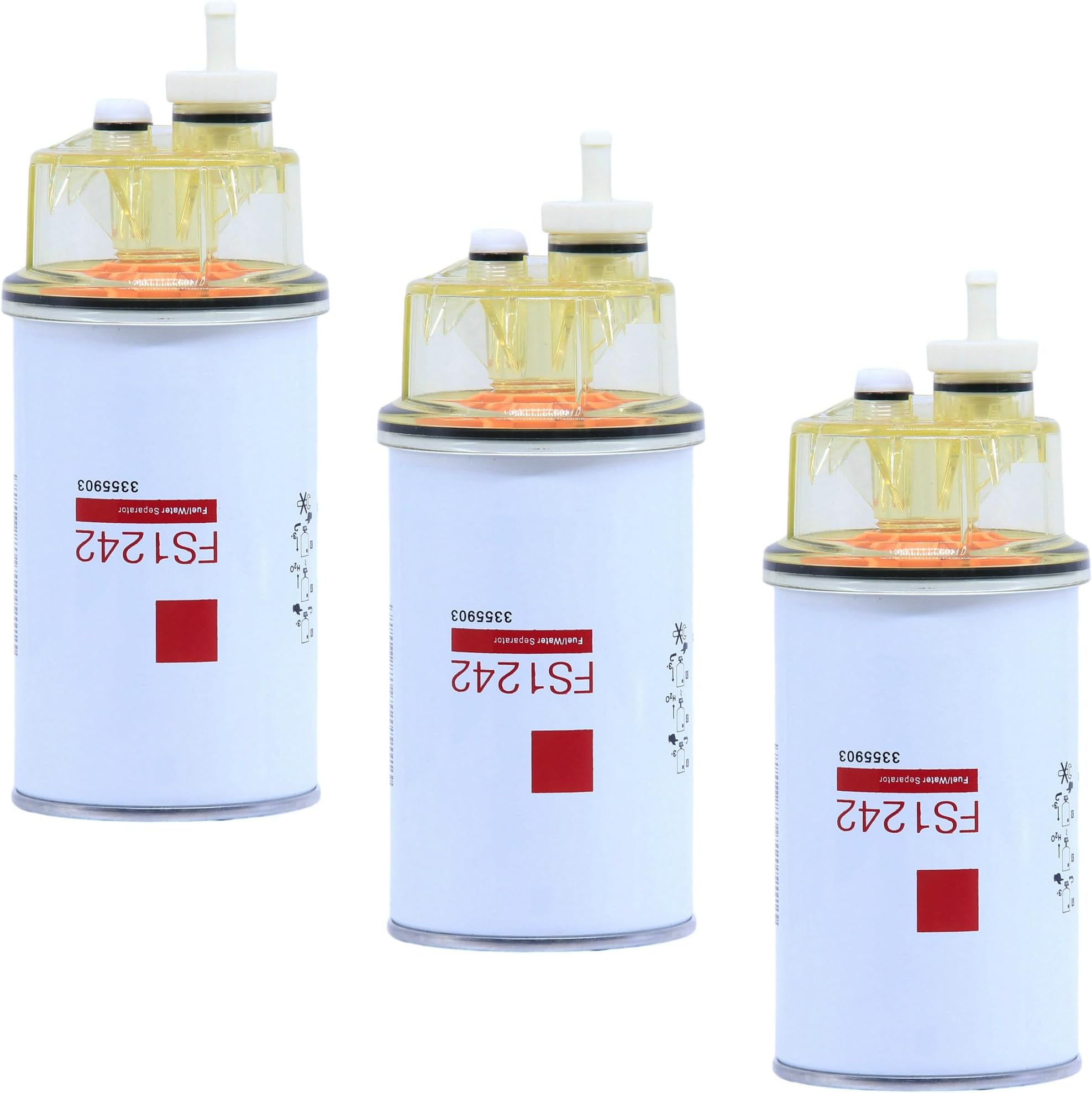 Amazon.com: 3 Pack of FS1242B Spin-on Fuel/Water Separator Filter with ...