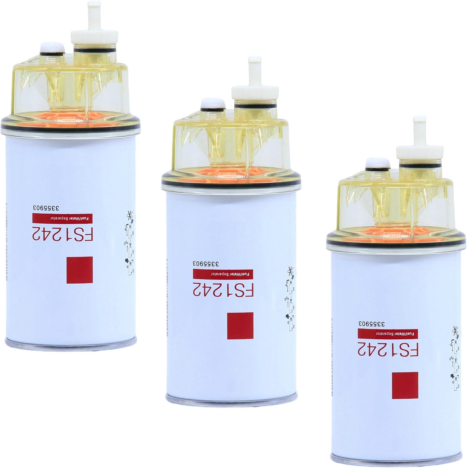 Amazon.com: 3 Pack of FS1242B Spin-on Fuel/Water Separator Filter with ...