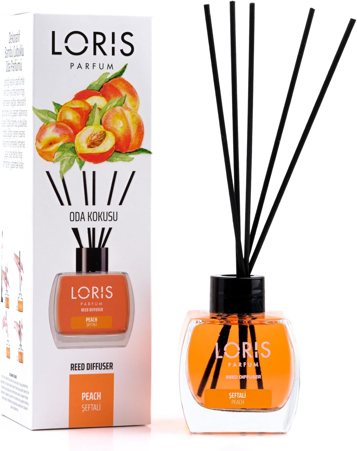 Amazon.com: Loris Reed Diffuser - Peach - Aromatic Home Fragrance with ...