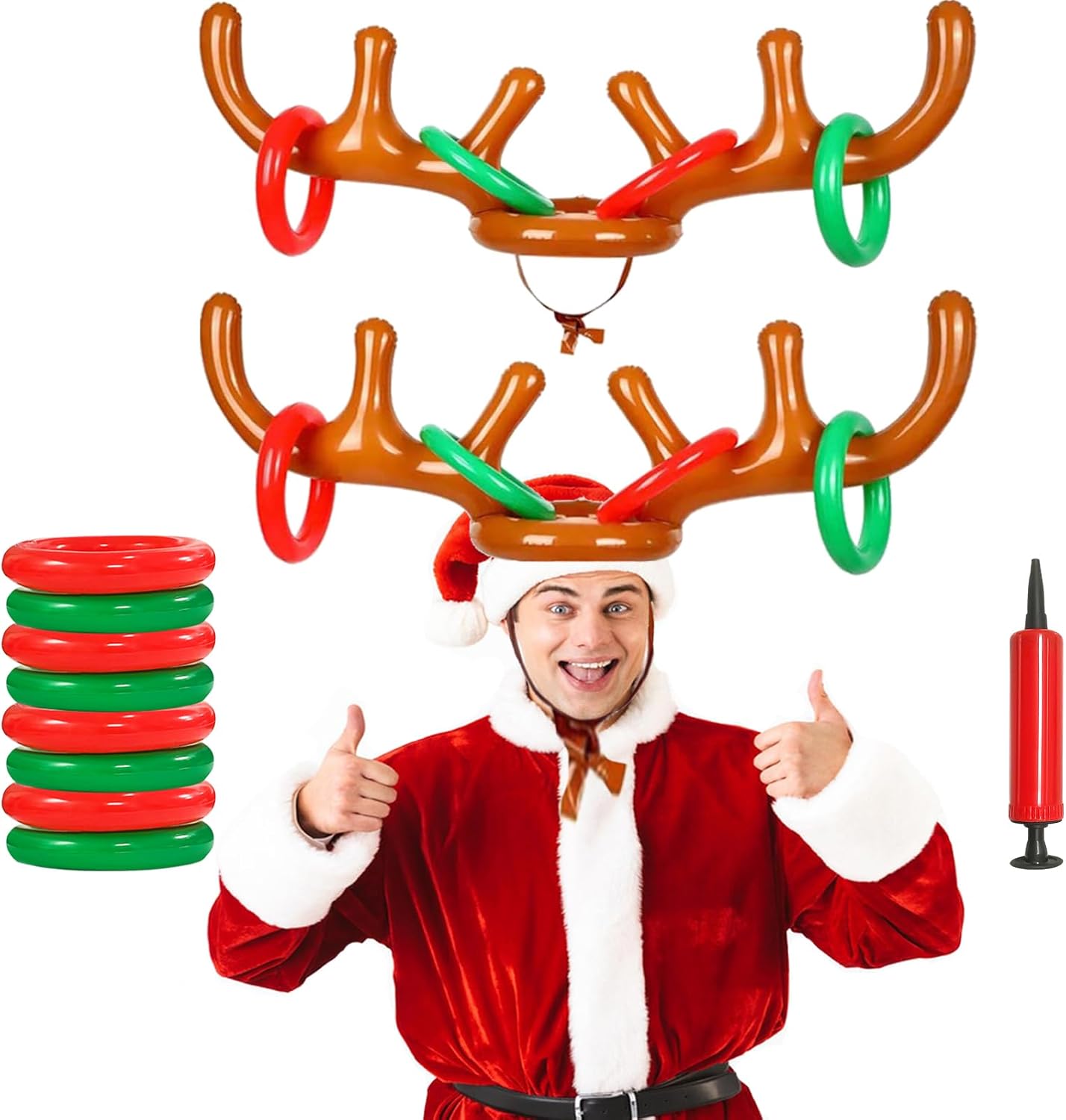 Inflatable Reindeer Antler Ring Toss Game,Christmas Reindeer Antler ...