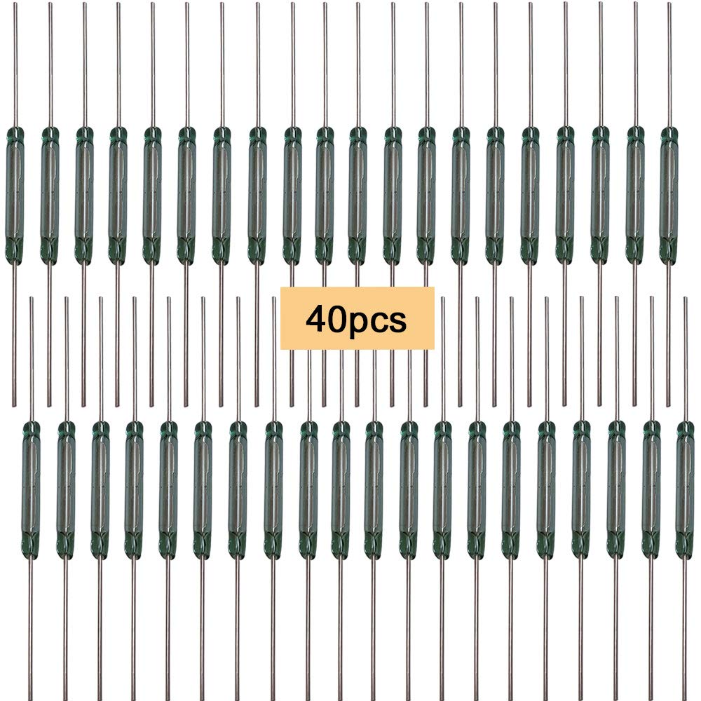 FULARR 40Pcs Premium MKA-14103 Green Glass Tube Reed Switch, 2X14mm ...
