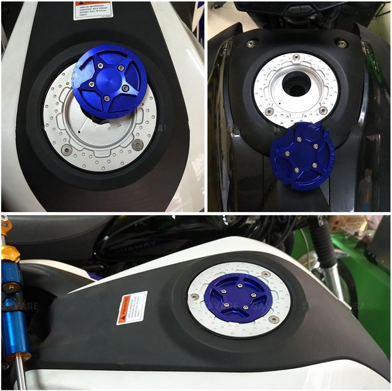 Fuel Gas Tank Cap Cover For YA&MAHA YZFR15 YZFR25 YZF R1 R3 R6 MT15 ...
