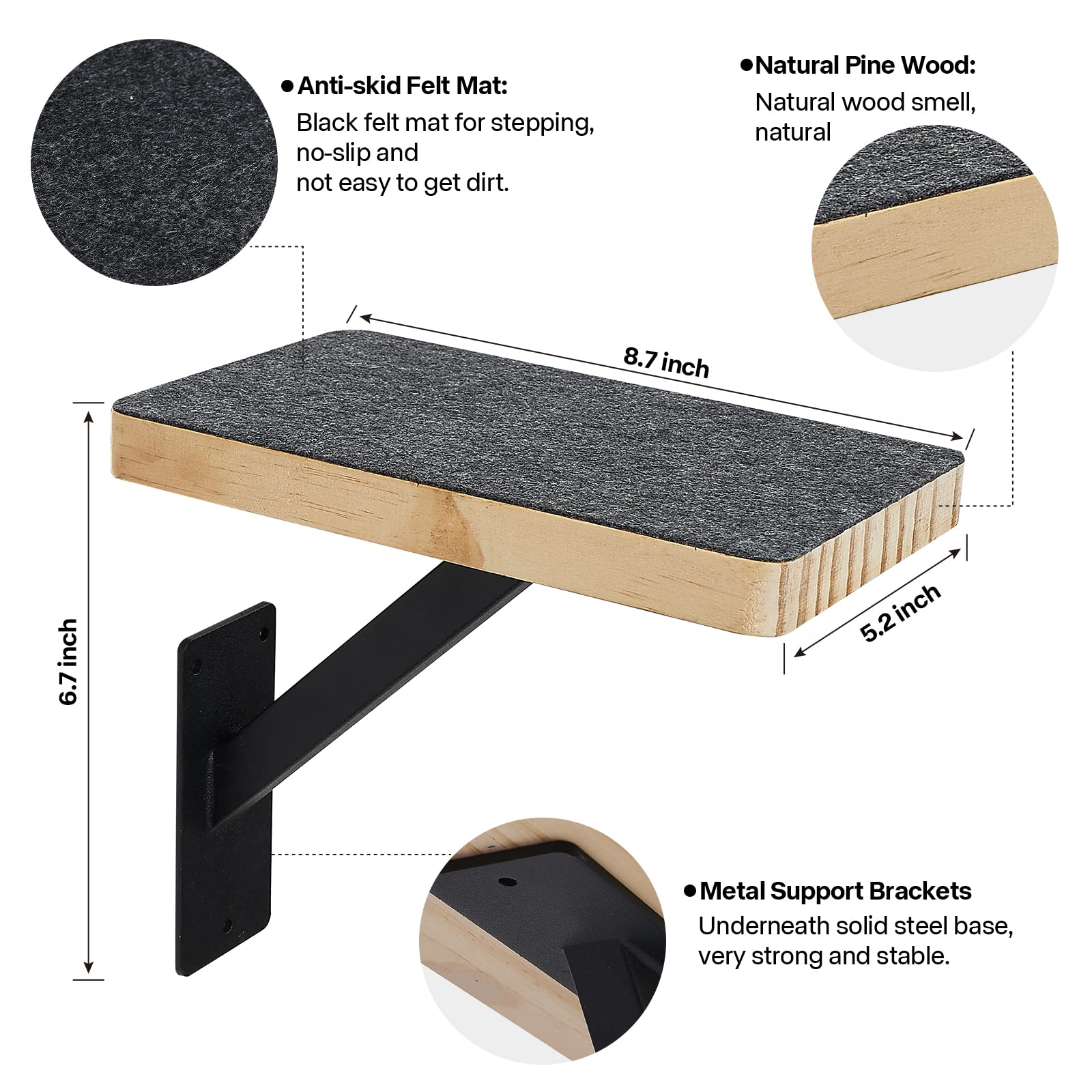 Snapklik.com : Purife Cat Climbing Steps For Wall