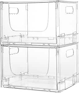 Amazon.com - Vtopmart 2 Pack Large Foldable Open Front Storage Bins ...