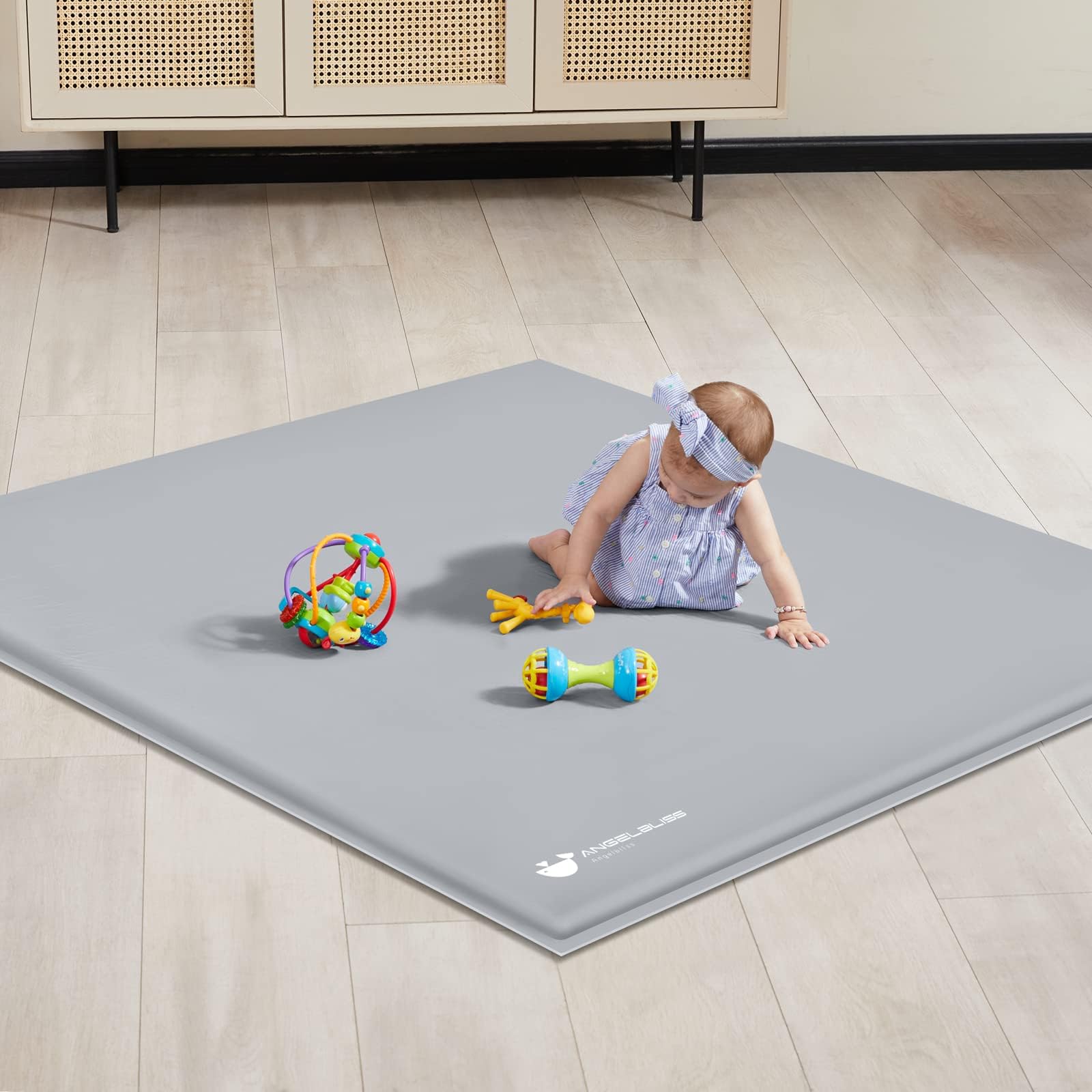 Amazon.com : Baby Play Mat for Floor,1.3" Thick Memory foam Tummy Time ...