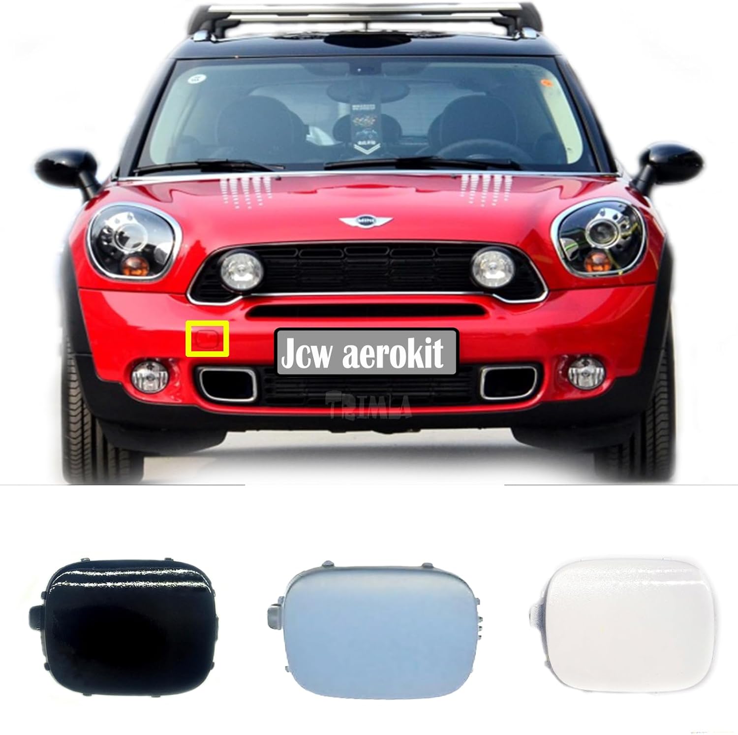 Amazon.com: Front Tow Cover for 11-16 Mini JCW aerokit R60 Countryman ...